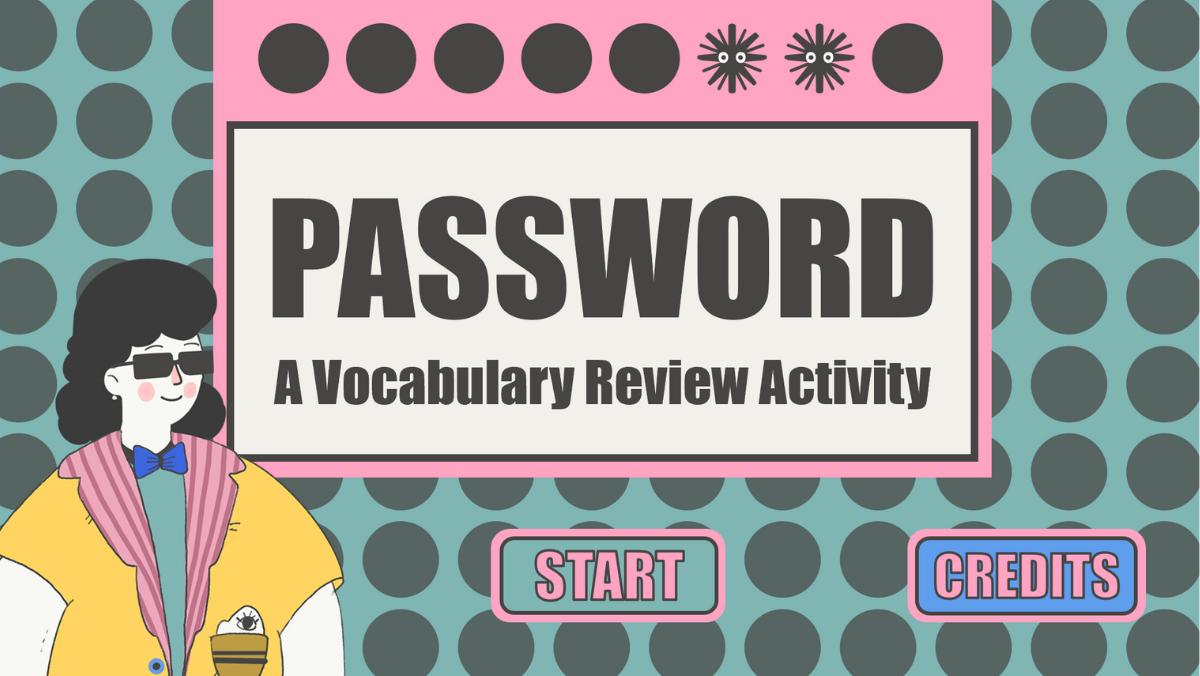 Password: Vocabulary Quiz Game Template - Classroom Review Games