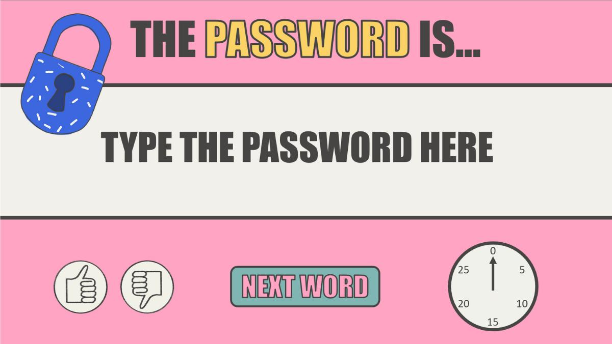 Password: Vocabulary Quiz Game Template - Classroom Review Games