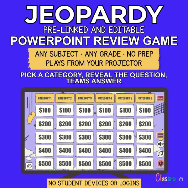Jeopardy PowerPoint Template | Classroom Review Games